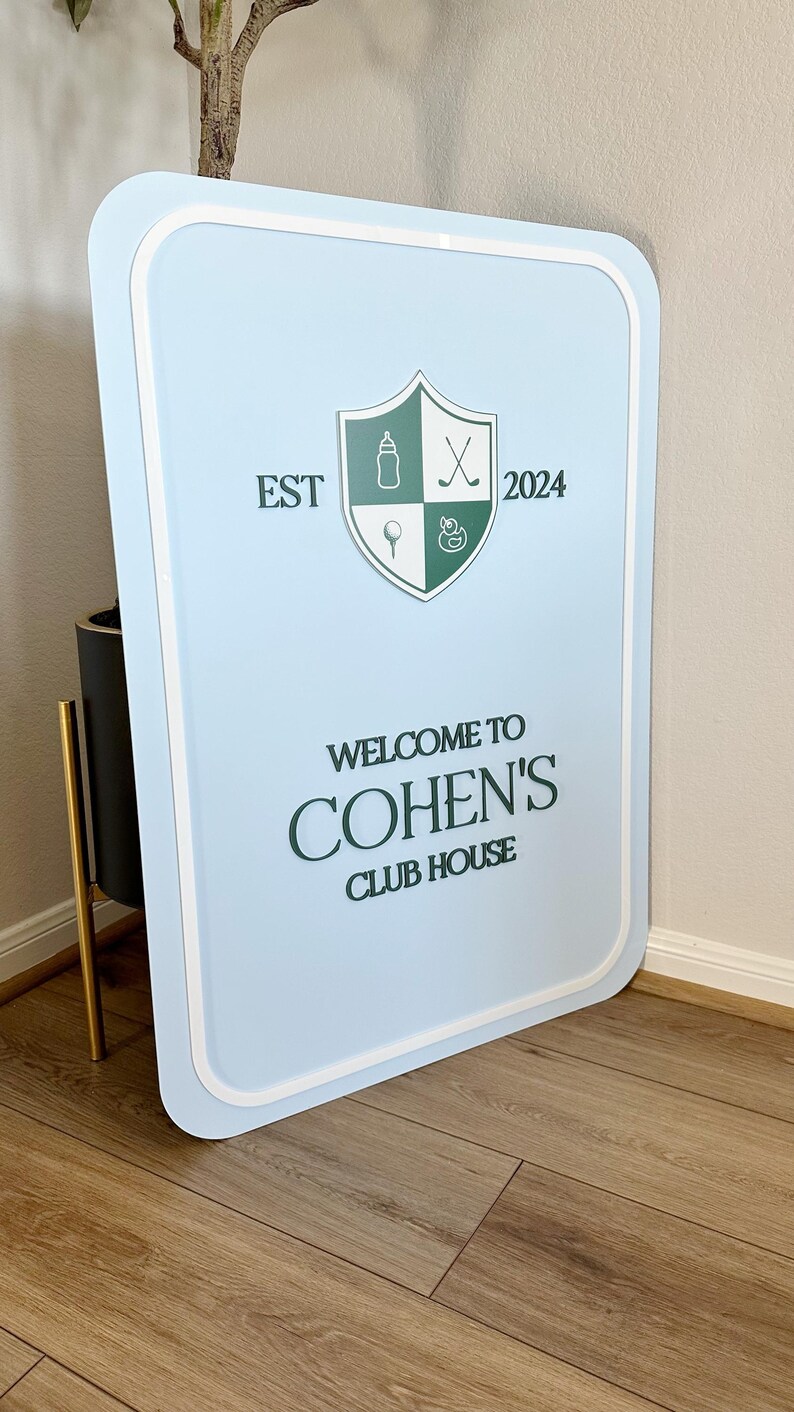 Golf Theme Welcome Sign, Welcome Sign, Golf Welcome Sign, Kids Welcome ...