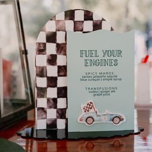 Bar Menu, Race Car Theme, Race Car, Racecar Party, Two Fast Theme, Two ...