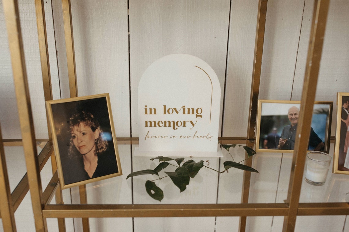 In Loving Memory Sign Acrylic Memory Table Sign Arch Acrylic - Etsy