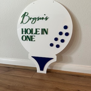 Hole in One Backdrop Sign, Golf Theme, Masters Theme, First Birthday ...