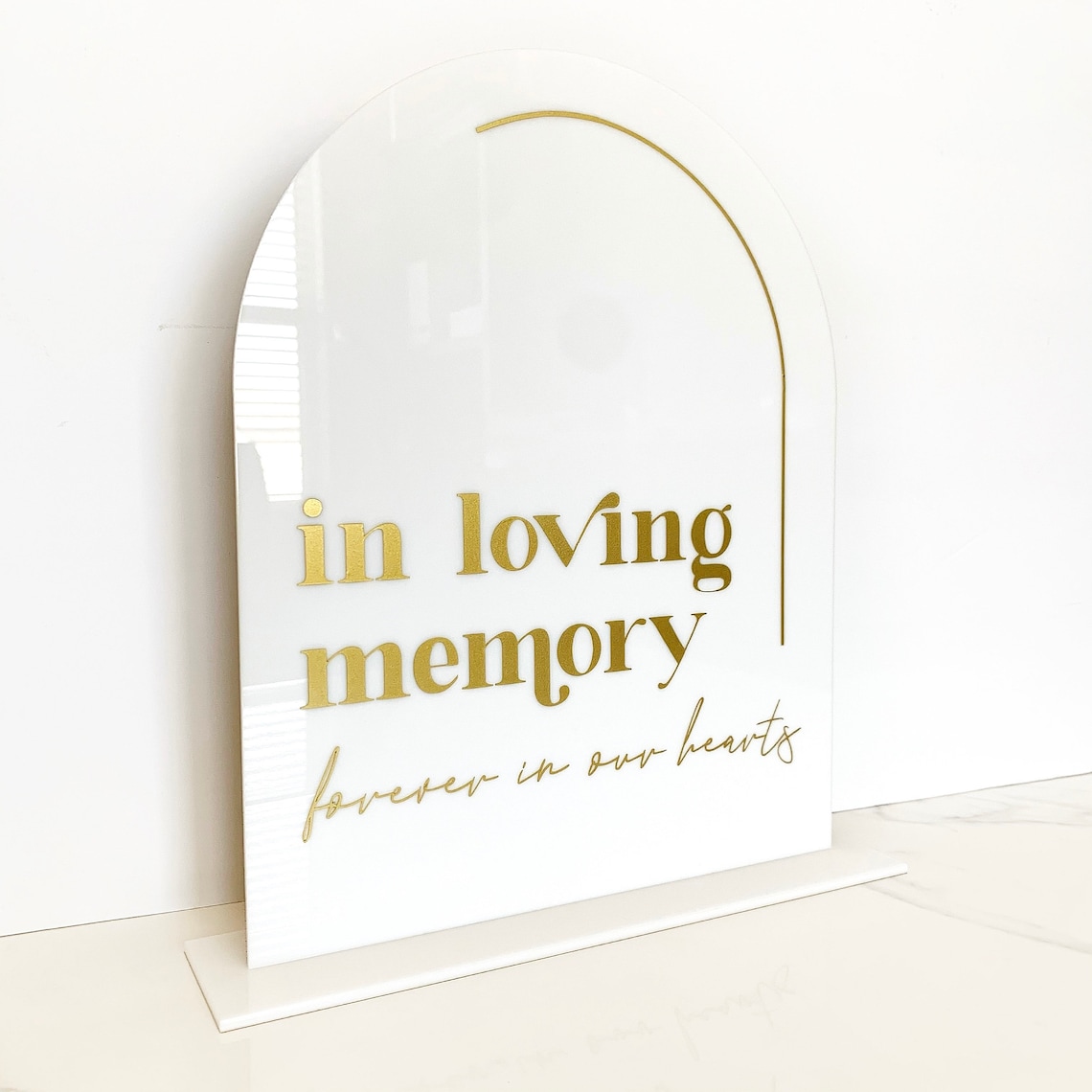 In Loving Memory Sign Acrylic Memory Table Sign Arch Acrylic - Etsy