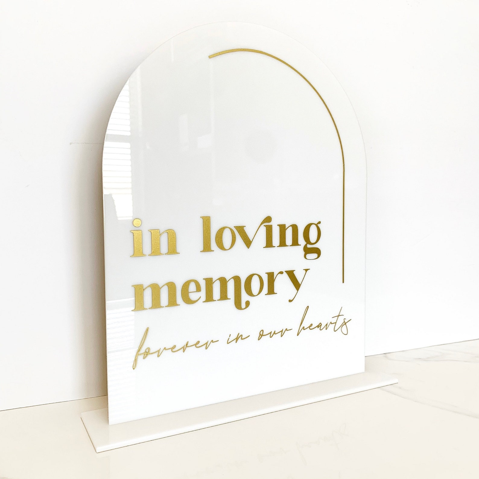 In Loving Memory Sign Acrylic Memory Table Sign Arch Acrylic - Etsy