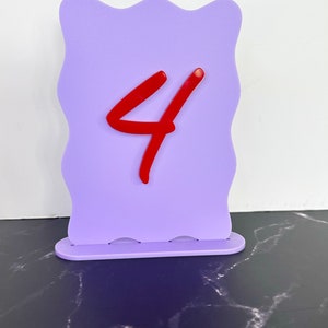Wedding Table Numbers, Wavy Table Numbers, Table Numbers Wedding ...
