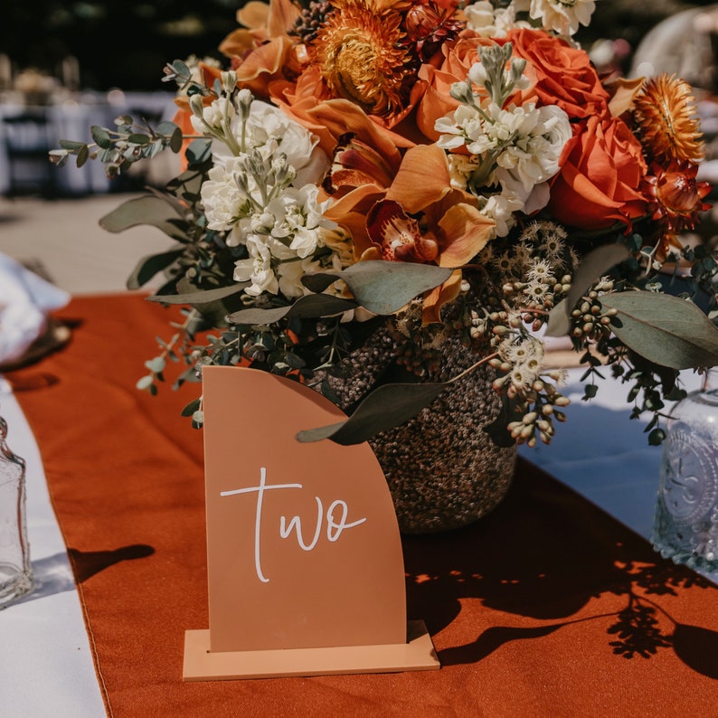 Acrylic Table Numbers Sail Table Numbers Half Arch Table - Etsy