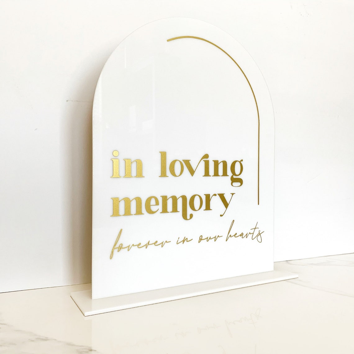 In Loving Memory Sign Acrylic Memory Table Sign Arch Acrylic | Etsy UK
