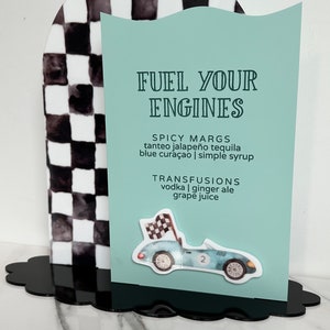 Bar Menu, Race Car Theme, Race Car, Racecar Party, Two Fast Theme, Two ...