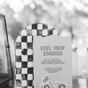 Bar Menu, Race Car Theme, Race Car, Racecar Party, Two Fast Theme, Two ...