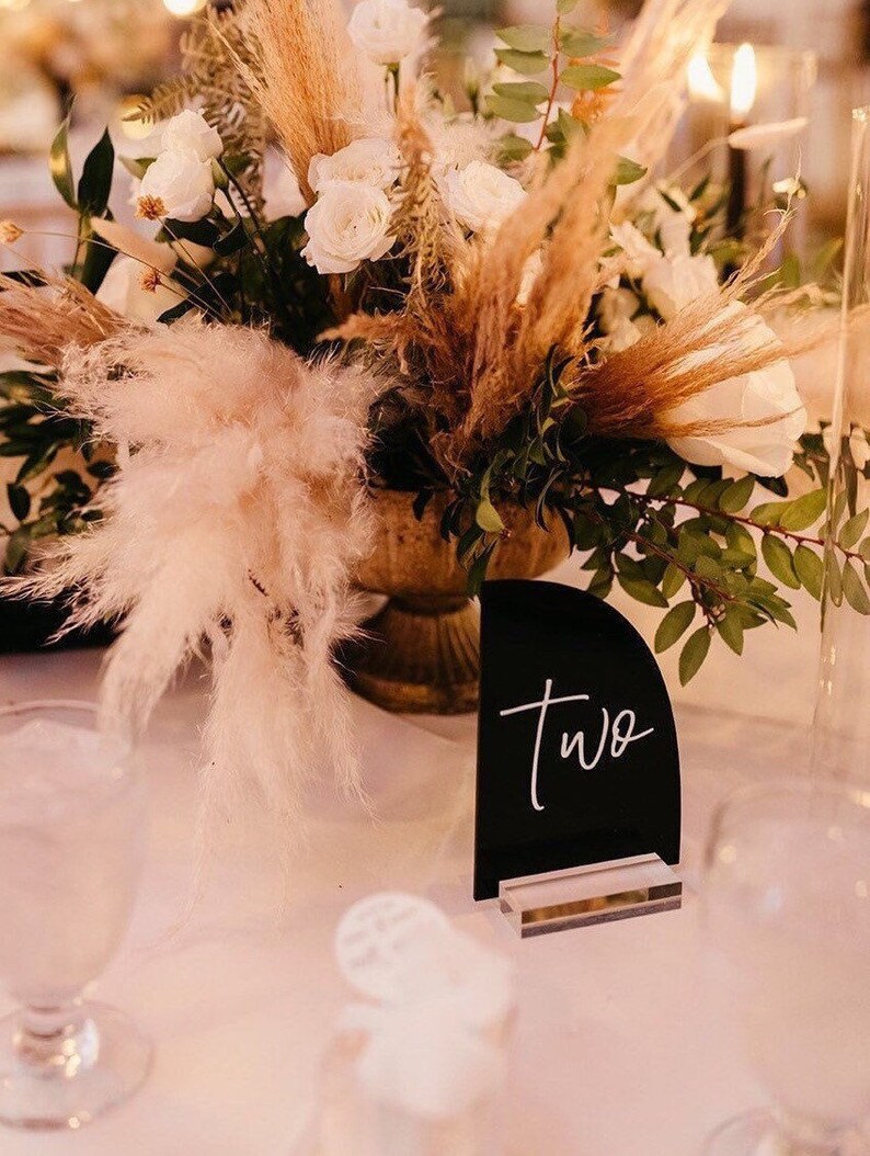 Acrylic Table Numbers Sail Table Numbers Half Arch Table - Etsy