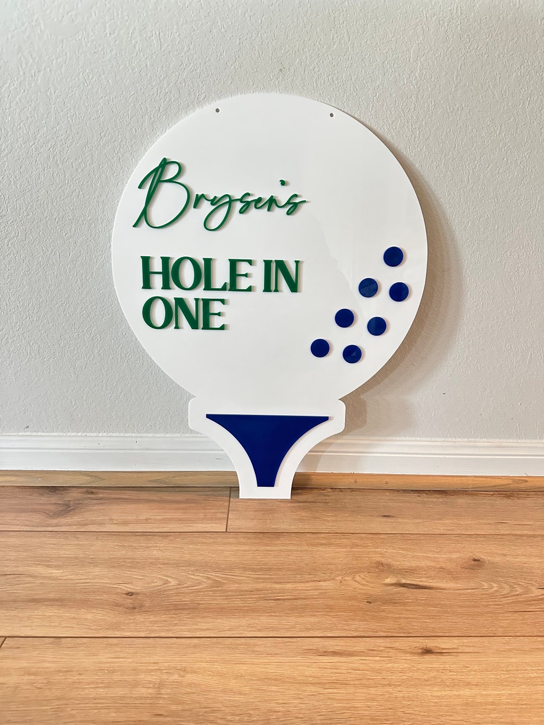 Hole in One Backdrop Sign, Golf Theme, Masters Theme, First Birthday ...