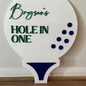 Hole in One Backdrop Sign, Golf Theme, Masters Theme, First Birthday ...
