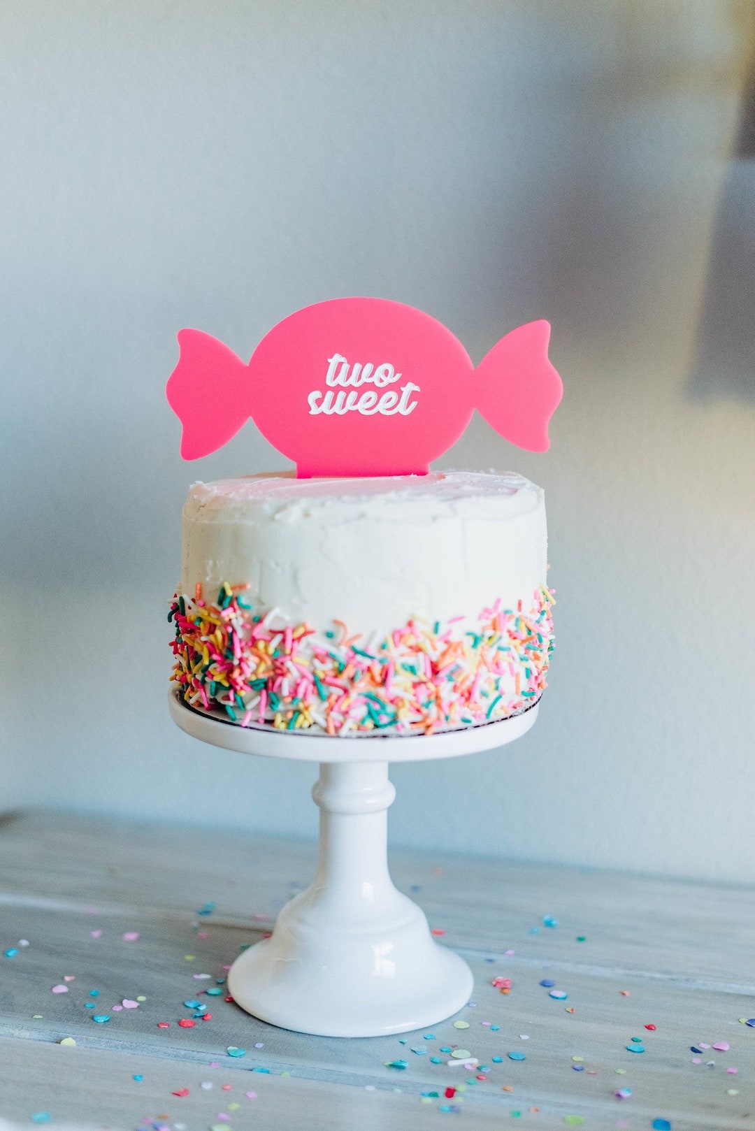 Two Sweet Cake Topper, Acrylic Cake Topper, Cake Topper, Two Sweet ...