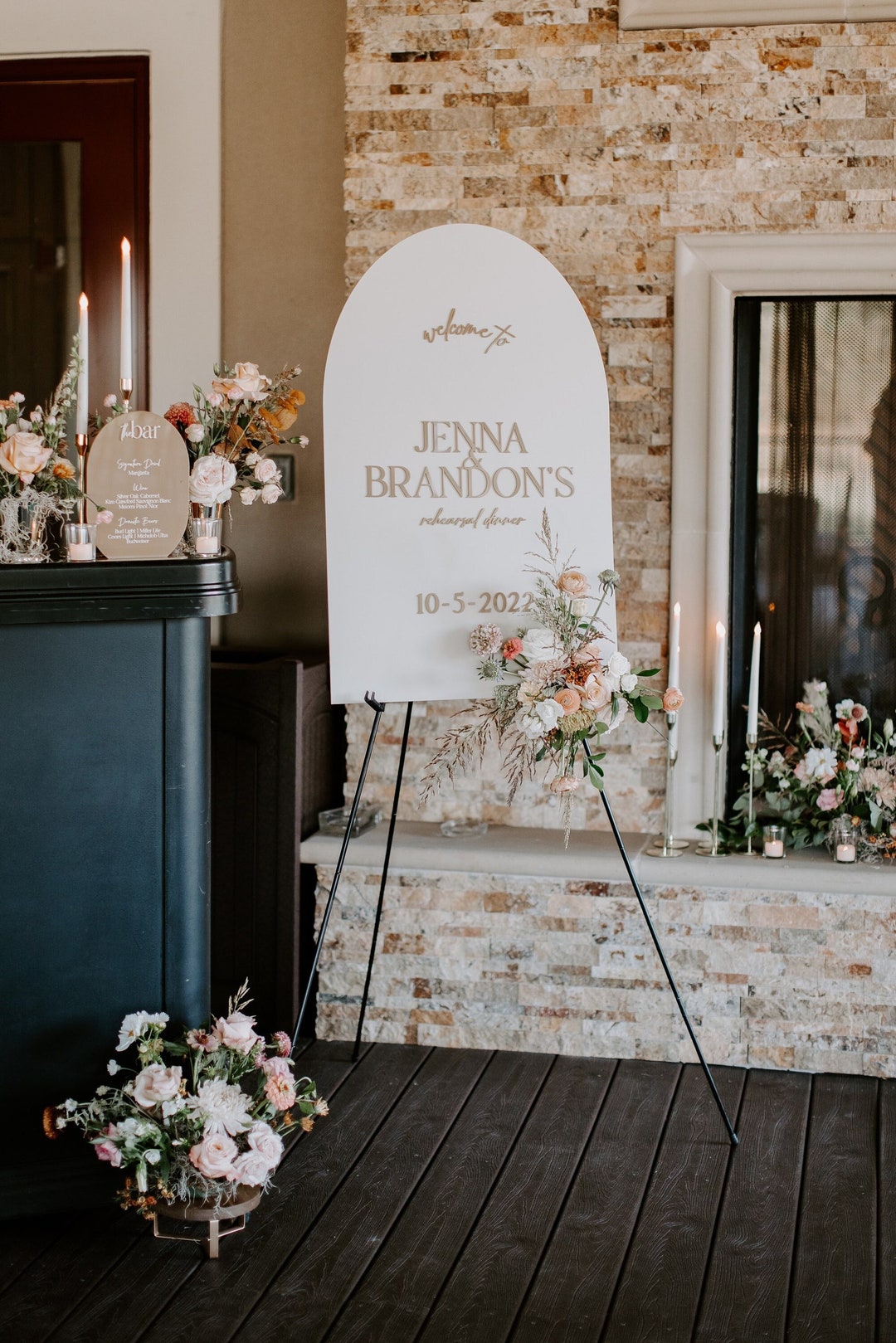 Wedding Welcome Sign, Arch Welcome Sign, Neutral Welcome Sign, Nude ...