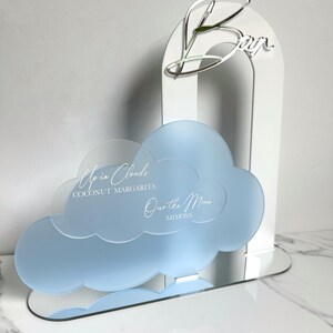 Cloud Bar Sign , Cloud Theme, on Cloud 9, Dreamy Baby Shower, Drink ...