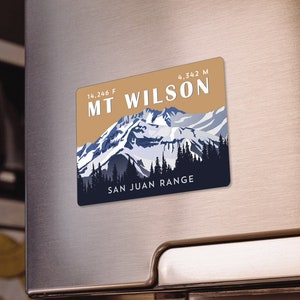 Mount Wilson Colorado 14er Magnet - High Quality, Durable, 14er ...