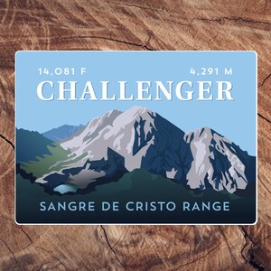 Challenger Point Colorado 14er Sticker - Weatherproof, Mountain ...