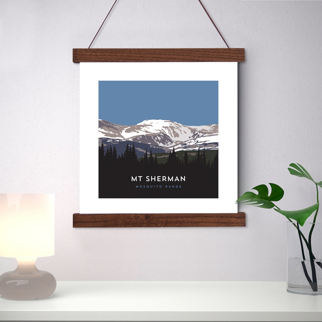 Mount Sherman Colorado 14er Print High Quality 14er Poster - Etsy