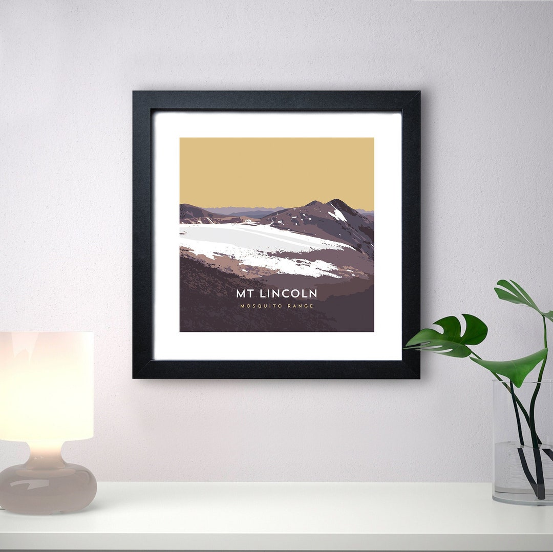 Mount Lincoln Colorado 14er Art Print High Quality, 14er Poster, 14er ...
