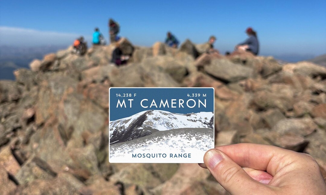 Mount Cameron Colorado 14er Sticker - High Quality, Weatherproof, 14er ...