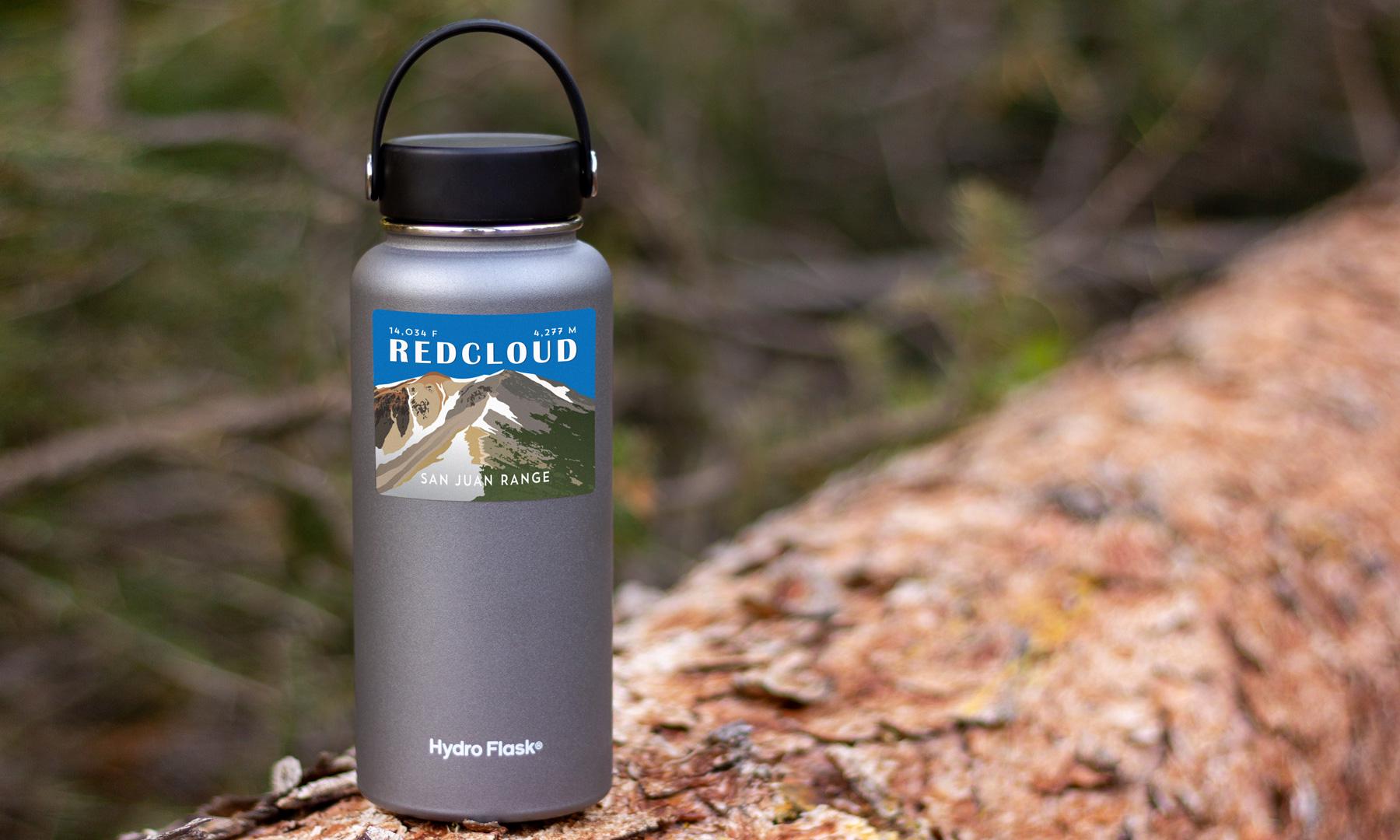 Redcloud Peak Colorado 14er Sticker - Weatherproof, Mountain ...