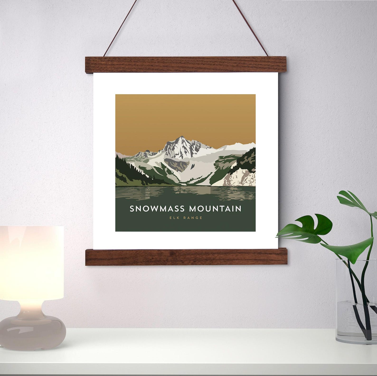 Snowmass Mountain Colorado 14er Print - Custom Sizes, Framed Art ...