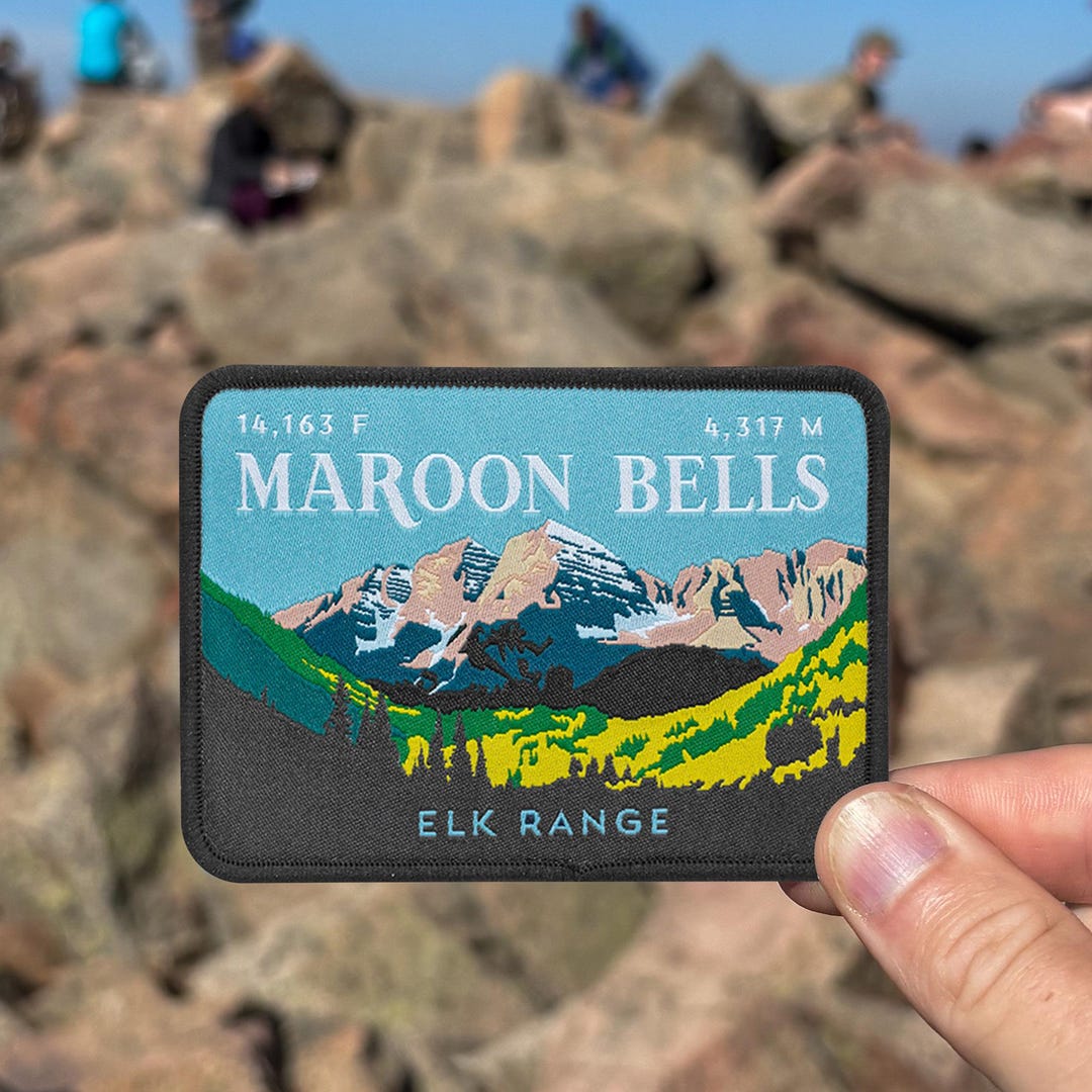 Maroon Bells Colorado Patch 14er, Iron On, Durable, Woven - Etsy
