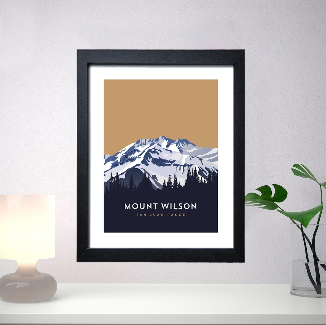 Mount Wilson Colorado 14er Art Print - High Quality, 14er Poster, 14er ...