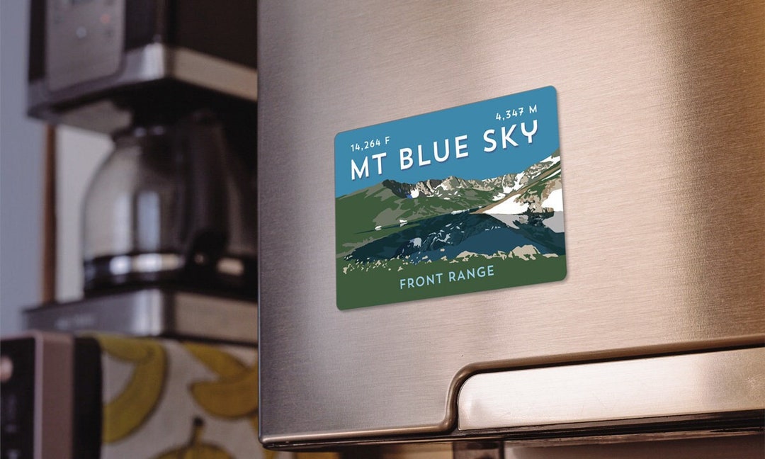 Mount Blue Sky Colorado 14er Magnet - High Quality, Durable, 14er ...