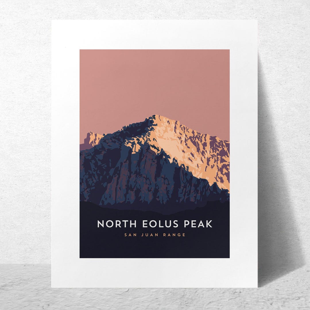 North Eolus Peak Colorado 14er Art Print - High Quality, 14er Poster ...