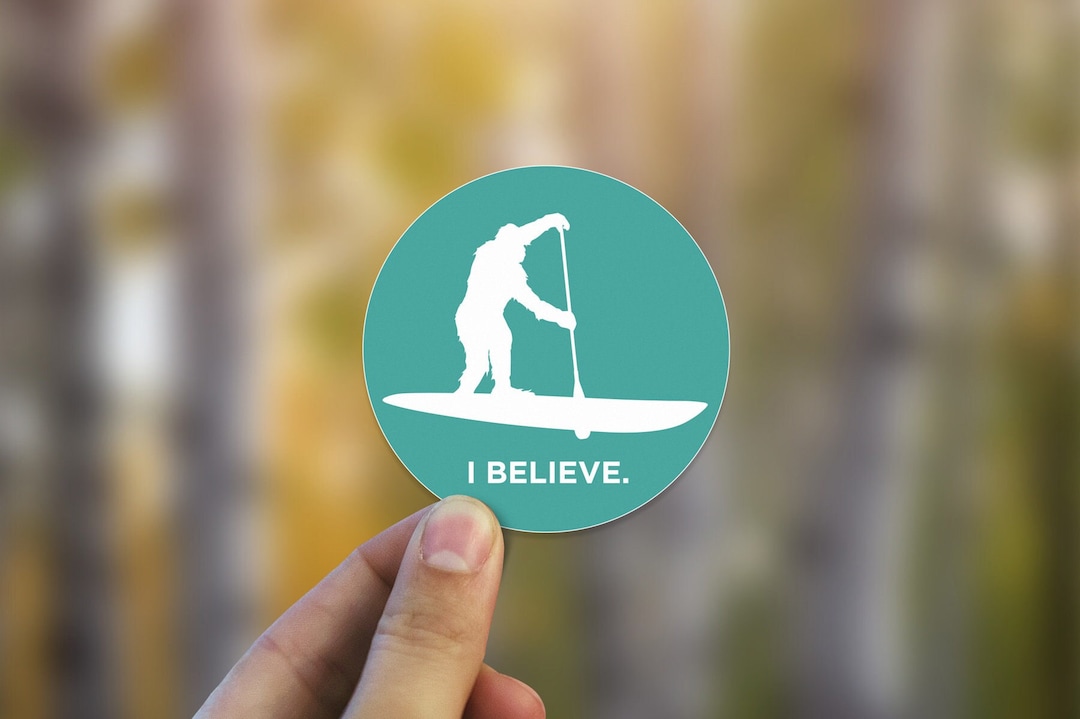 Sasquatch Sticker Stand up Paddle Boarding - Weatherproof, Bigfoot ...
