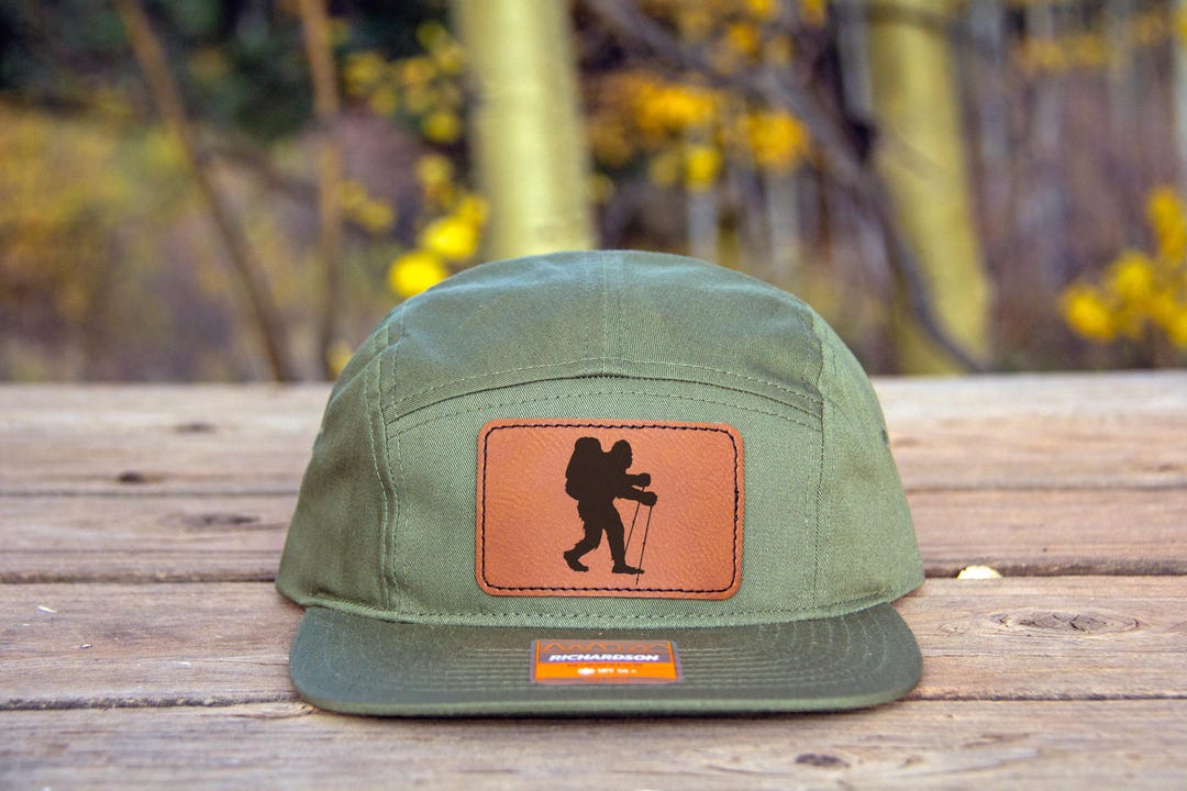 Sasquatch Hat Backpacking, 5 Panel Low Profile Adjustable, Bigfoot ...