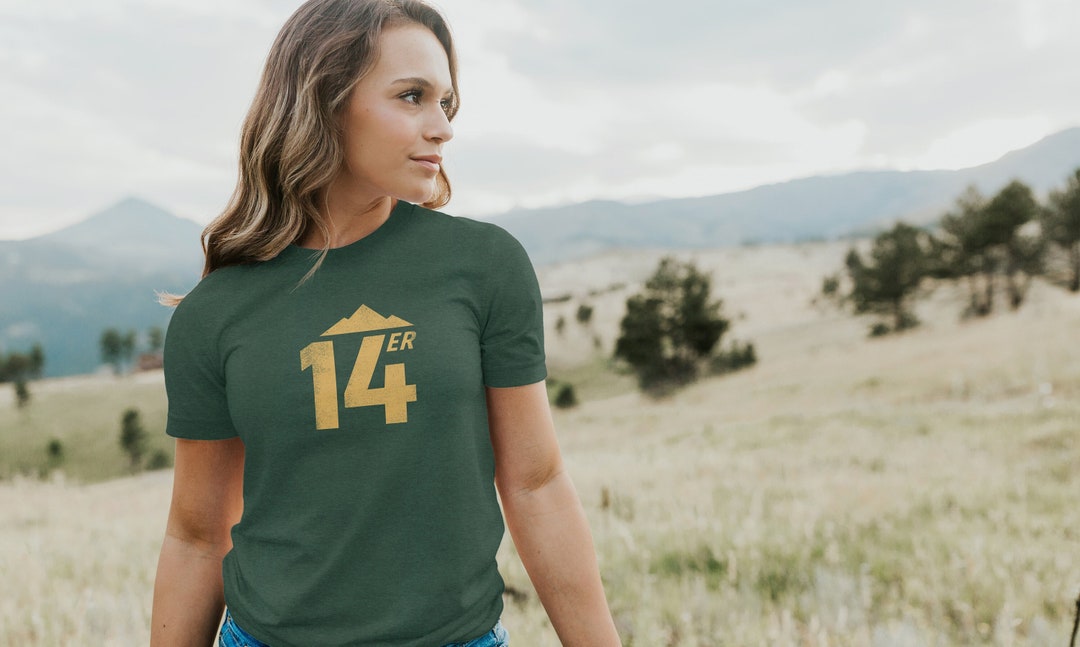 14er Mountain Tee - Shirt, T-shirt, 14ers, Outdoors, Colorado Hiking - Etsy