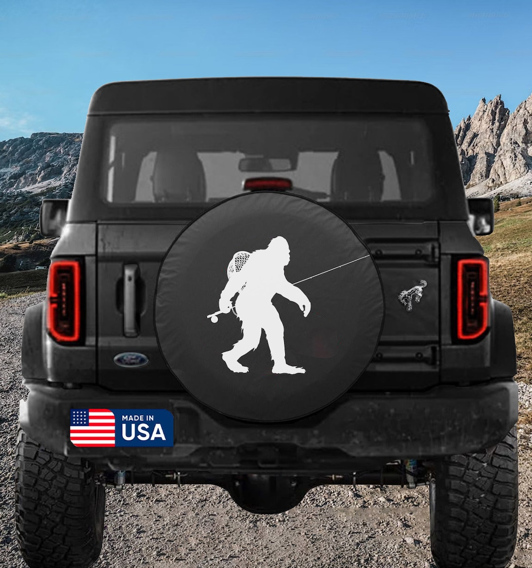 Spare Tire Cover Sasquatch Fly Fishing - Bronco, Jeep, Made in USA ...