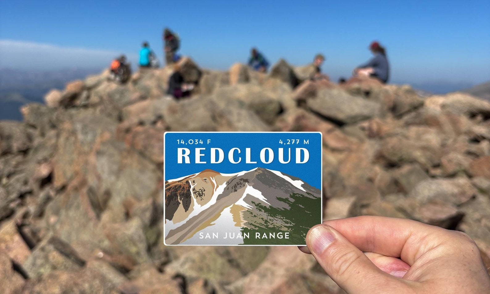 Redcloud Peak Colorado 14er Sticker - Weatherproof, Mountain ...
