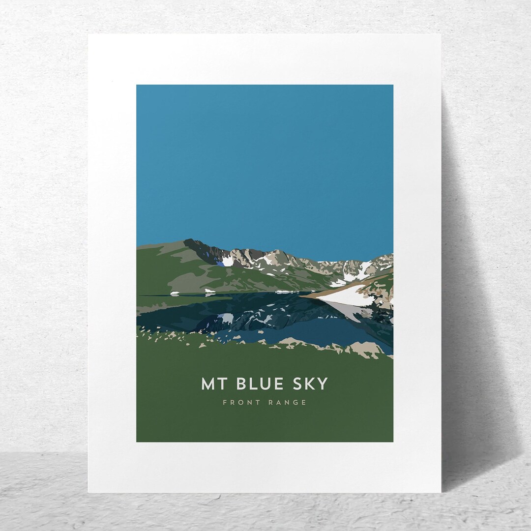 Mount Blue Sky Colorado 14er Print - Custom Sizes, Framed Art, Mountain ...