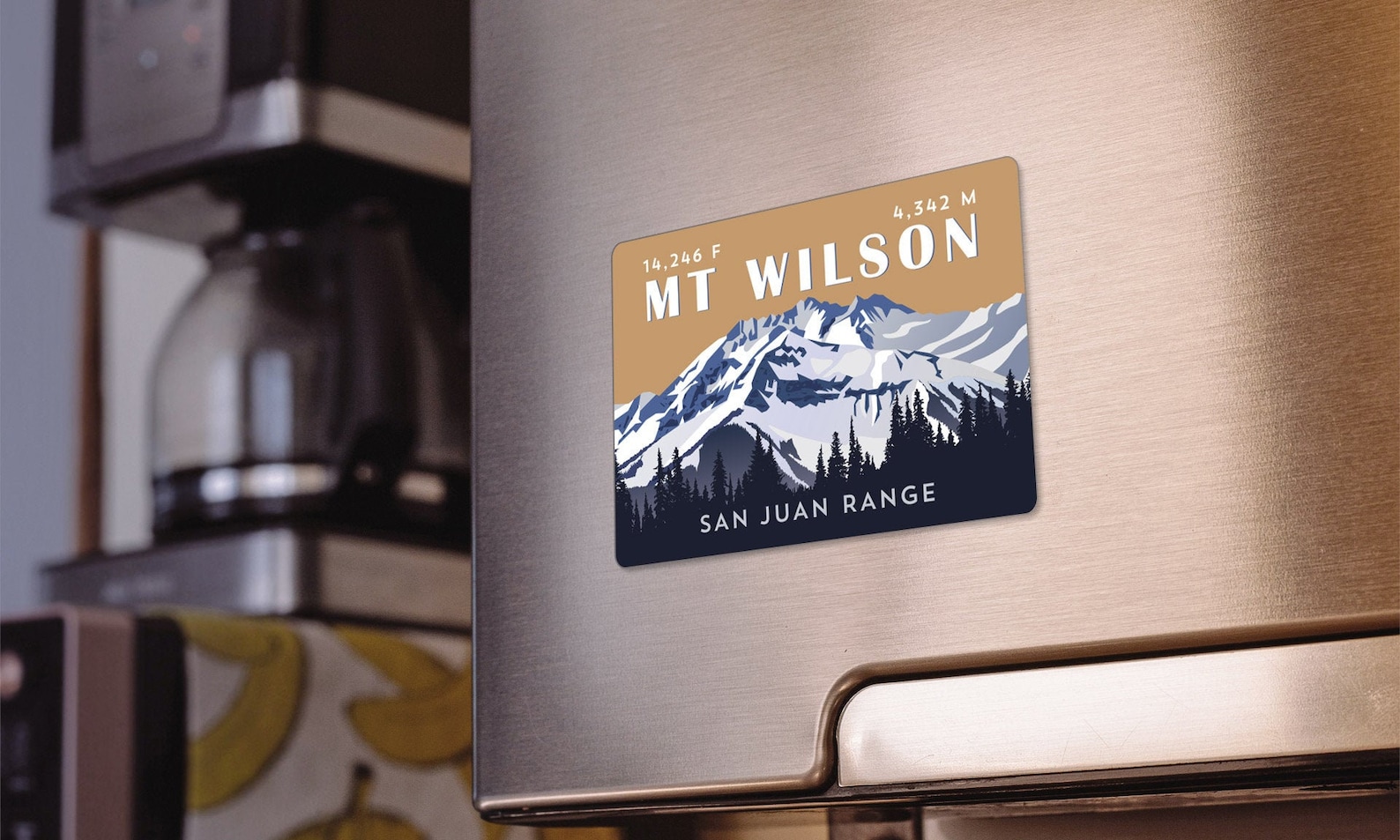 Mount Wilson Colorado 14er Magnet - High Quality, Durable, 14er ...
