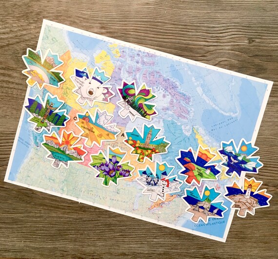 Explore Canada Stickers Your Choice Provinces and | Etsy