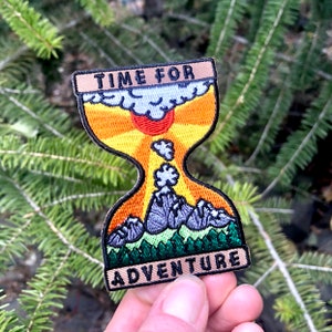 Time for Adventure Iron-on And/or Sew-on Colourful Embroidered Patch ...