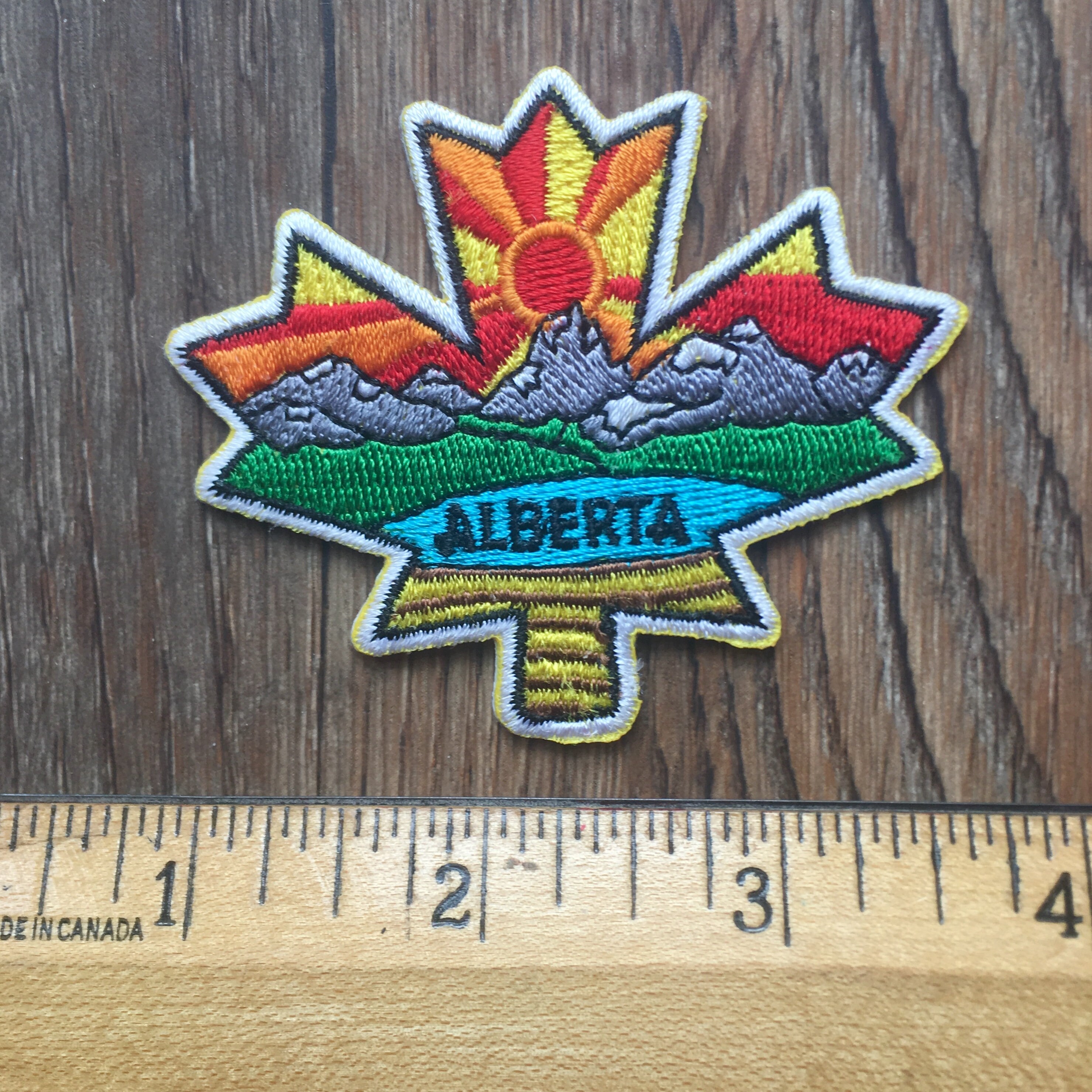 Alberta Maple Leaf Iron-on And/or Sew-on Colourful | Etsy Canada