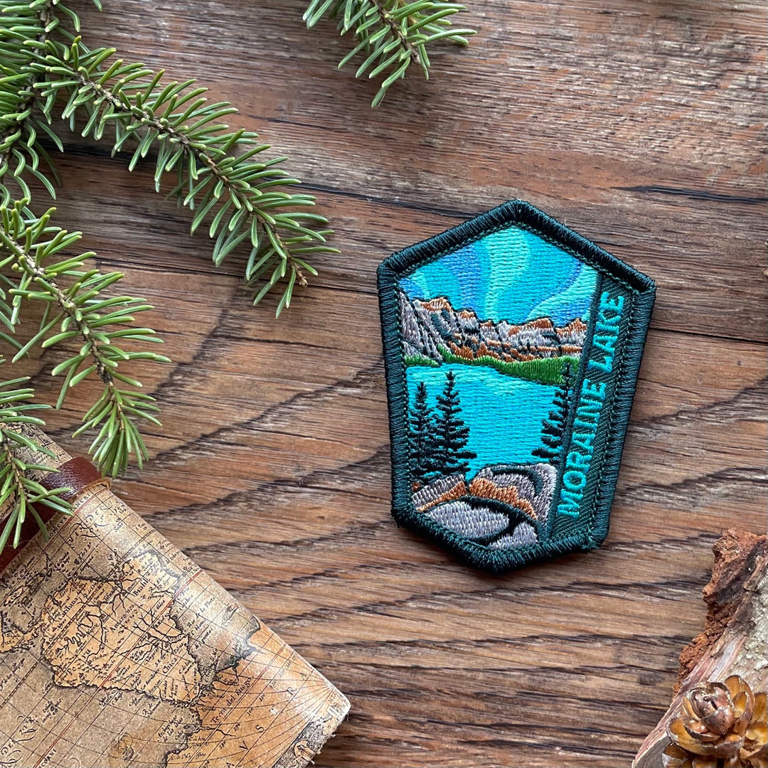 Moraine Lake Patch – Travel – Iron-on And/or Sew-on – Colourful ...