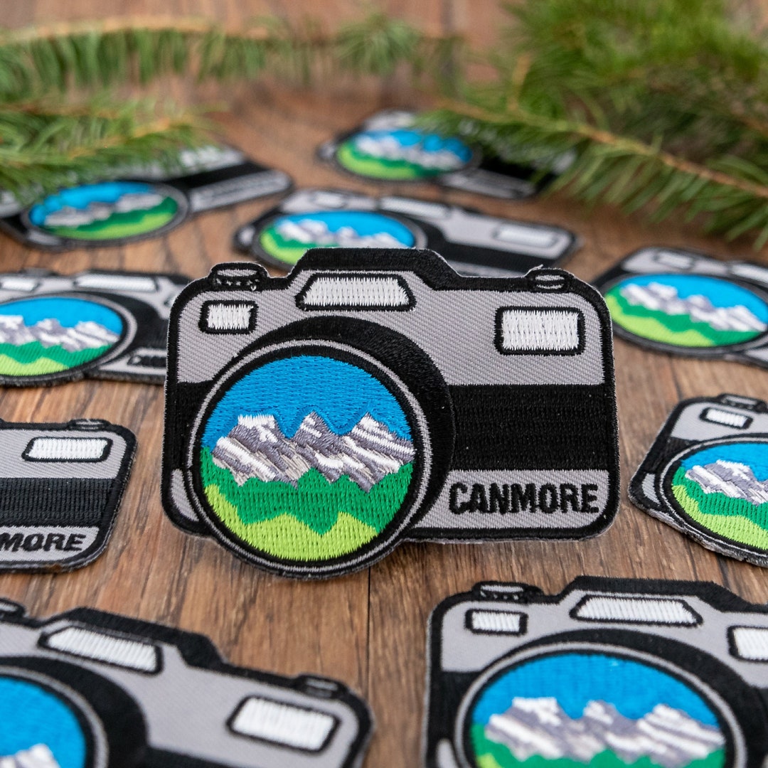 Canmore Camera Patch Travel Iron-on And/or Sew-on Colourful Embroidered ...