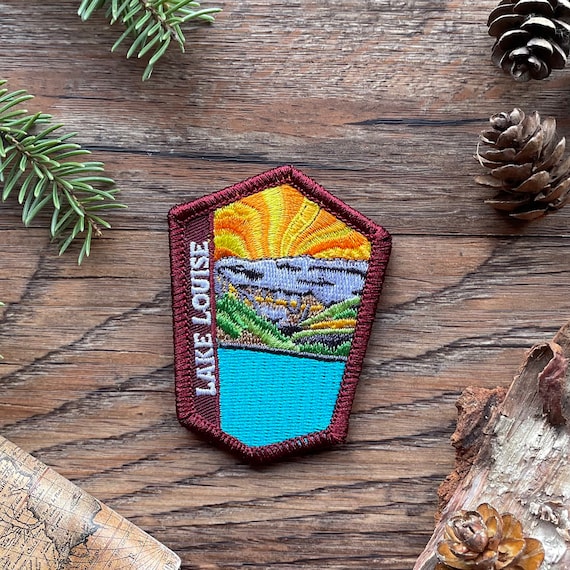 Lake Louise Patch Travel Iron-on And/or Sew-on Colourful | Etsy