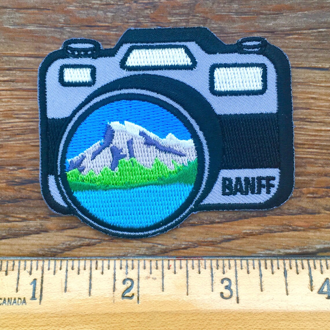Banff Camera Patch – Travel – Iron-on And/or Sew-on – Colourful ...