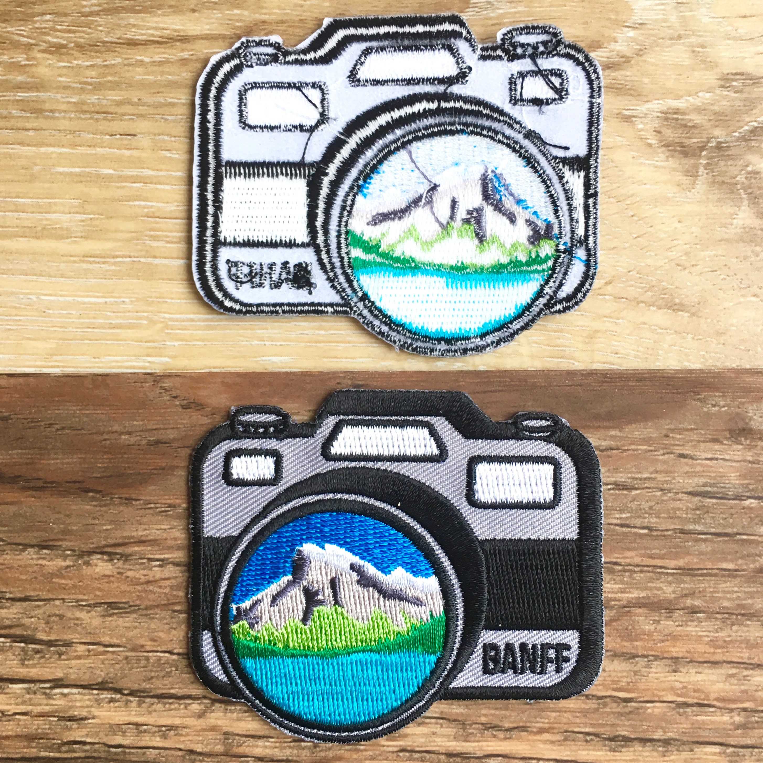 Banff Camera Patch – Travel – Iron-on And/or Sew-on – Colourful ...