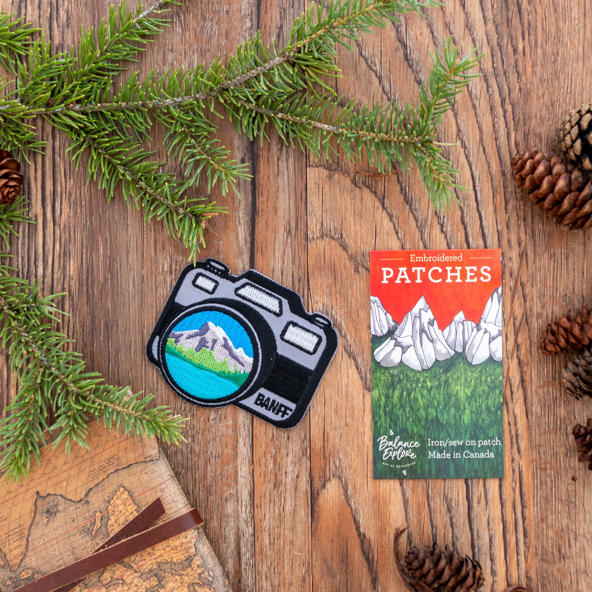 Banff Camera Patch – Travel – Iron-on And/or Sew-on – Colourful ...