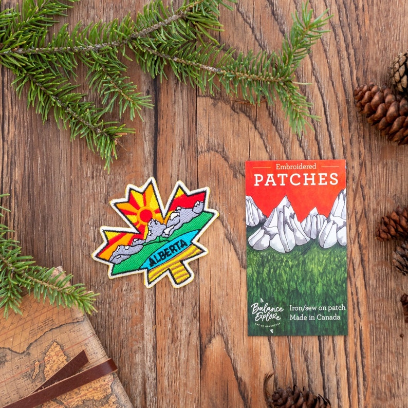 Alberta - Maple Leaf - Iron-on And/or Sew-on - Colourful Embroidered ...