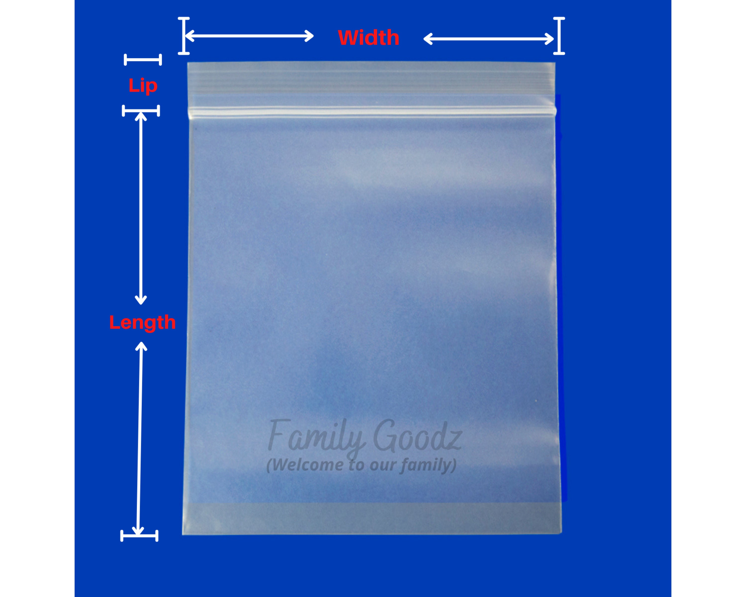 100 Count Clear Plastic ZIP Seal Resealable Zipper Top Plastic 2mil ...