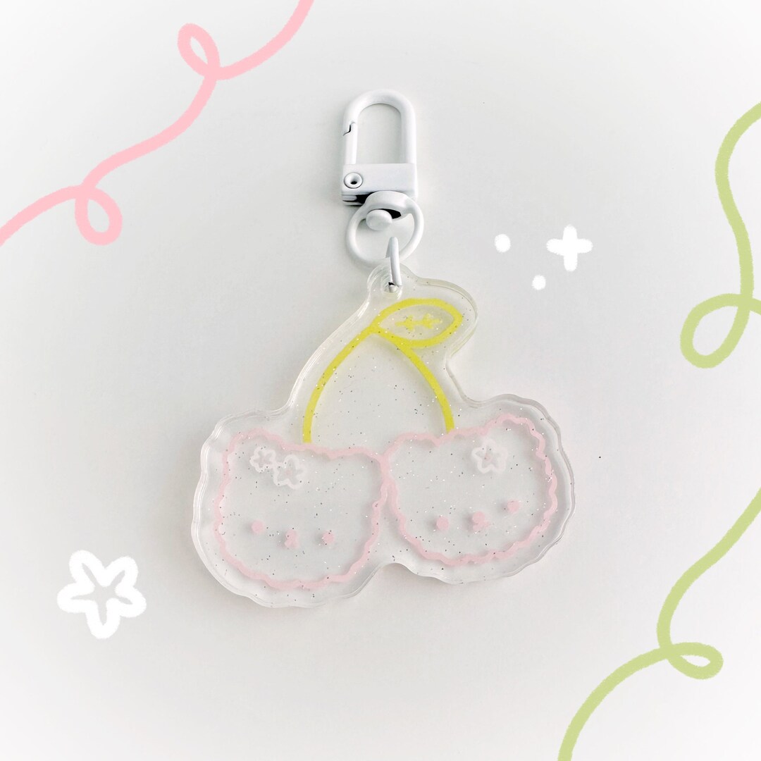 Cherry Bears Doodle Keychain - Etsy