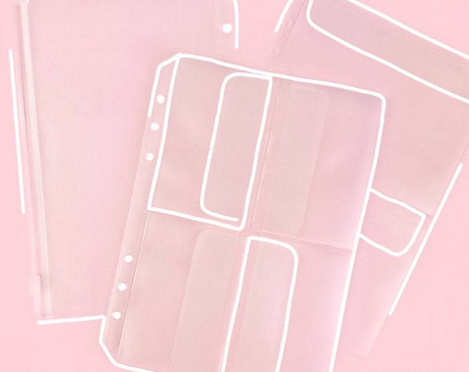 Pack of 4 Sticker Organizers Refill Pockets Clear A5 Pages - Etsy