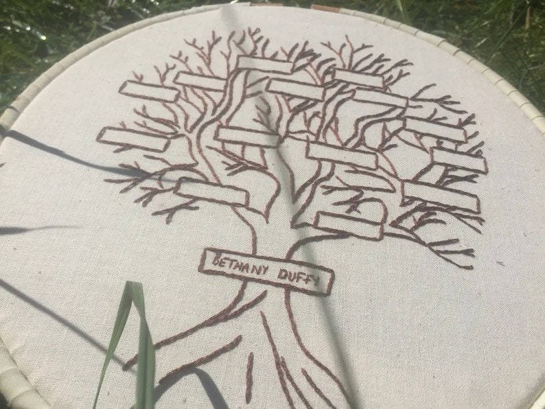 Family Tree Hand Embroidery Pattern: Extended Version (PDF Pattern) - Etsy