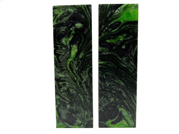 Apple Green and Black Resin Swirl Knife Scales SW2 5 3/4 X - Etsy